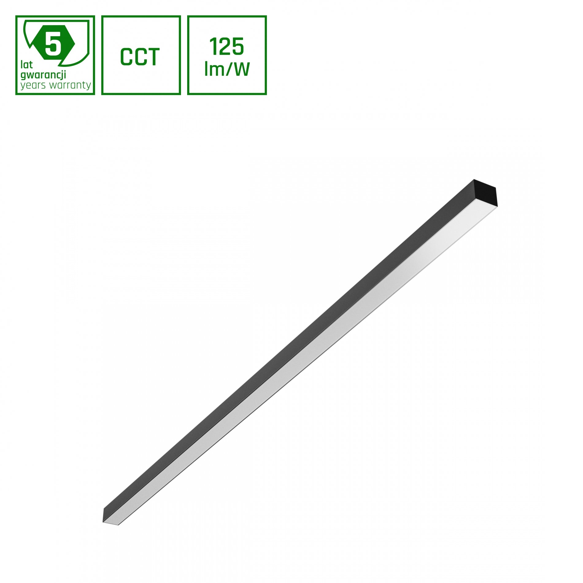 Spectrum LED ALLDAY BASIC 150cm Deckenleuchte 50W 6250lm Schwarz 115 ...
